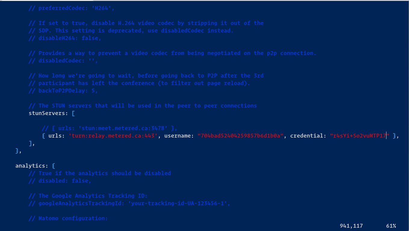 Jitsi TURN STUN Server Setup