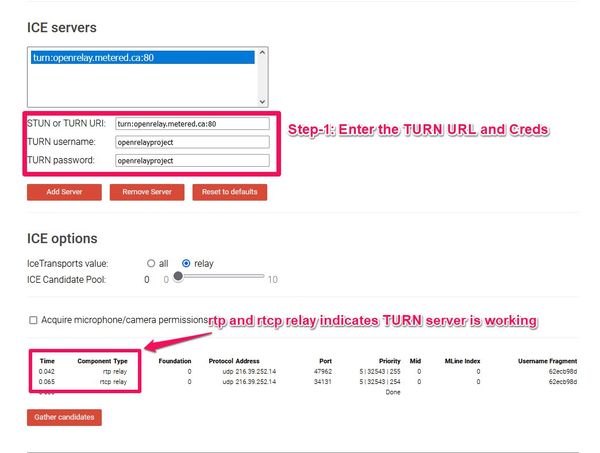 How to setup and configure TURN server using coTURN?